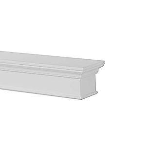 Pearl Mantels 610-72 Henry Mantel Shelf MDF, 72", White Paint