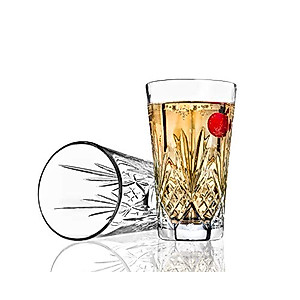 Godinger Beverage Tumbler Glasses All Purpose Highball - Dublin Collection, 12oz, SET OF 4