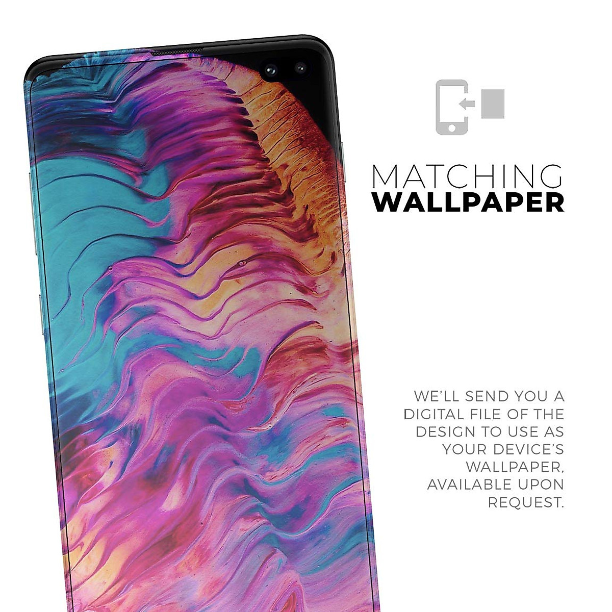 DesignSkinz Liquid Abstract Paint V2 Protective Vinyl Decal Wrap Skin Cover Compatible with The Samsung Galaxy S20 (Screen Trim & Back Glass Skin)