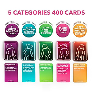 For The Girls Card Game by Relatable, The Viral Girls Night Adult Party Game, Great for Galentines Day Game, Valentine Gifts for Girls, Includes a die, and 400 Cards Across 5 Categories