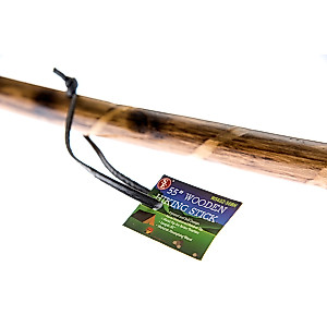 SE Natural Wood Walking Stick with Hand-Carved Spiral Design and Knob Top, 55" - WS622-56BH