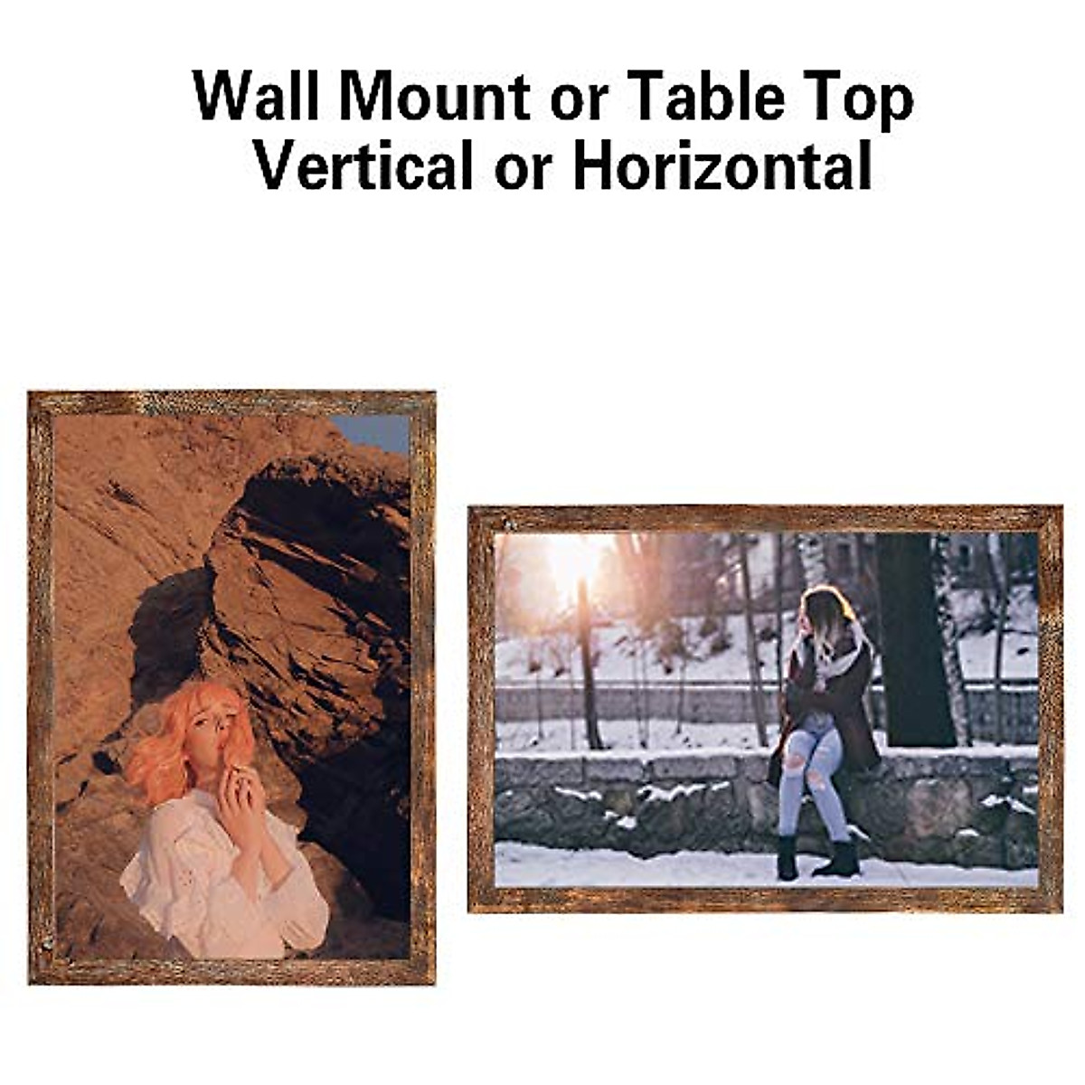 11x17 Frame Vintage Brown Smooth Molding 11x17 Poster Frame, Photo Frame for Wall Hanging, 3 Pack