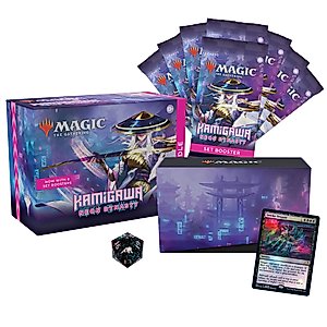 Magic: The Gathering Kamigawa: Neon Dynasty Bundle | 8 Set Boosters + Accessories
