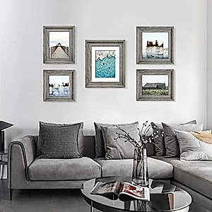 Eosglac Rustic 8.5x11 Picture Frame, Wooden Farmhouse Photo Frames, Handmade, Weathered Gray