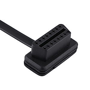 Yosoo Health Gear OBD2 Cable Adapter, OBD2 Extension Cable Car Auto OBD2 Flat Diagnostic Cable 16 Pin Male to Female Flat Two Pin Connector Diagnostic Adapter(60CM)