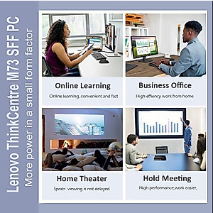 Lenovo ThinkCentre M73 SFF i7 Desktop Computer, 22 inch FHD Monitor, 16GB RAM, 1TB SSD, DVDRW, RGB Keyboard, Mouse,Wireless WiFi, Windows 10 Pro (Renewed)