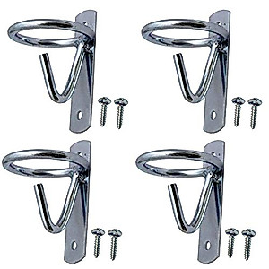 Derby Originals Heavy Duty Wall Mount Metal Bucket Hook Hangers - for Use with Horses, Livestock, Pets, Indoors/Outdoors, Garage/Automotive - Available in Lots of 1, 4, and 6