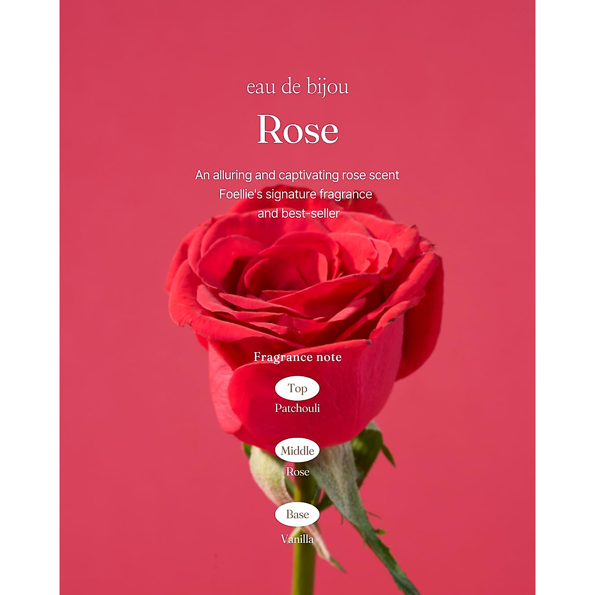 Foellie] eau de bijou - Feminine Inner Beauty Perfume for Underwear Sweet and strong rose & Attractive Scents Fragrance, 5ml/0.169 fl.oz