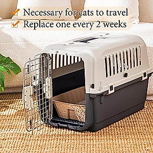 15 Pack Disposable Litter Boxes for Cats Paper Tray Travel Toilet Cat Litter Box for Indoor Outdoor for Hamster, Guinea Pig, Mice, Bunny,Small Animals 16.7 x 13.4 x 4 Inch