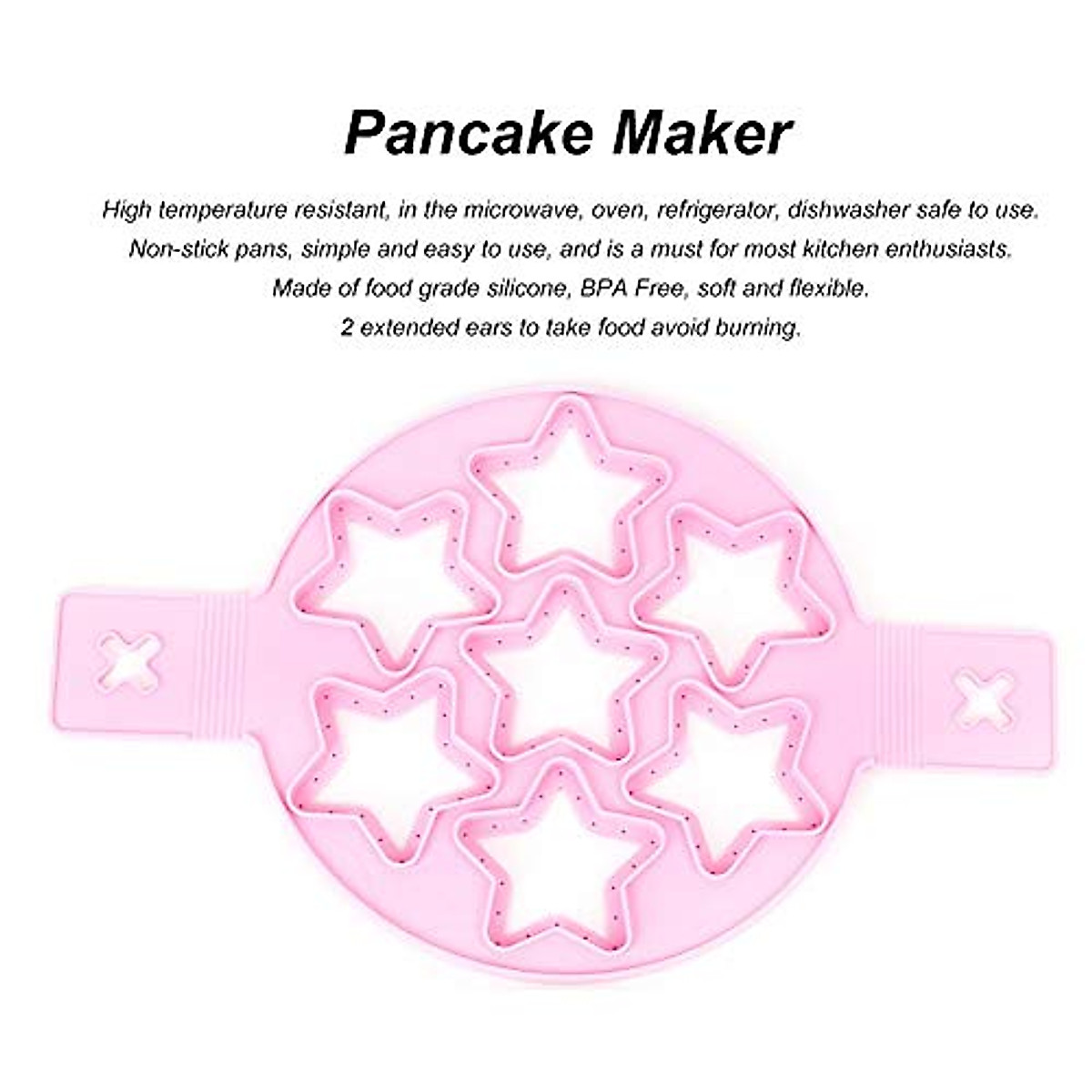 2Pcs Pancake Mold Maker Reusable Silicone Egg Ring Non-stick Fried Egg Cooker Pan Flip Mold DIY Kitchen Cooking Tool