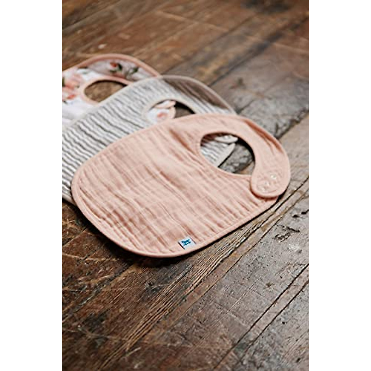 Little Unicorn Cotton Muslin Classic Bib 3 Pack– 100% Cotton – Machine Washable - Softer with Every Wash – Playful Designs - 3 Lightweight, Breathable Layers – for Boys and Girls (Watercolor Roses)