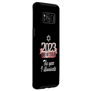 Galaxy S8 2023 Bar Mitzvah Quote Festive Black Rose Decor Case