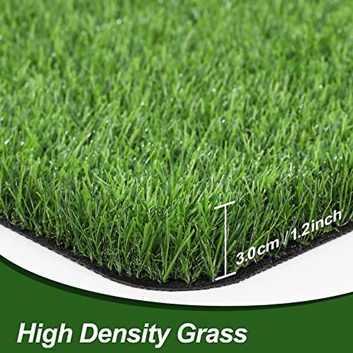 LINLA Artificial Grass Door Mat，42x35 Inches Outdoor Rug Synthetic Fake Dog Grass Mat Turf Waterproof Durable Doormat for Indoor Entryway, Outside Patio, Lawn, Garden