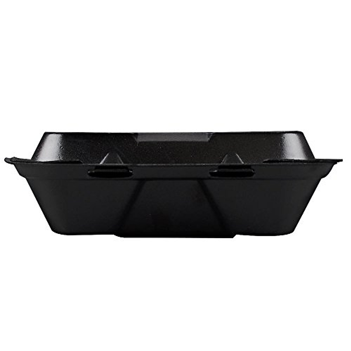Genpak SN200-3L Black Hinged 9.25 x 9.25 x 3 Foam Container - 200 / CS