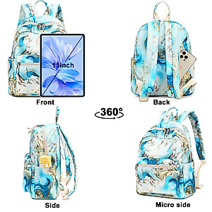 Girls Mini Backpack Womens Small Backpack Purse Teens Cute Floral Travel Backpack Casual School Bookbag (Black flower)