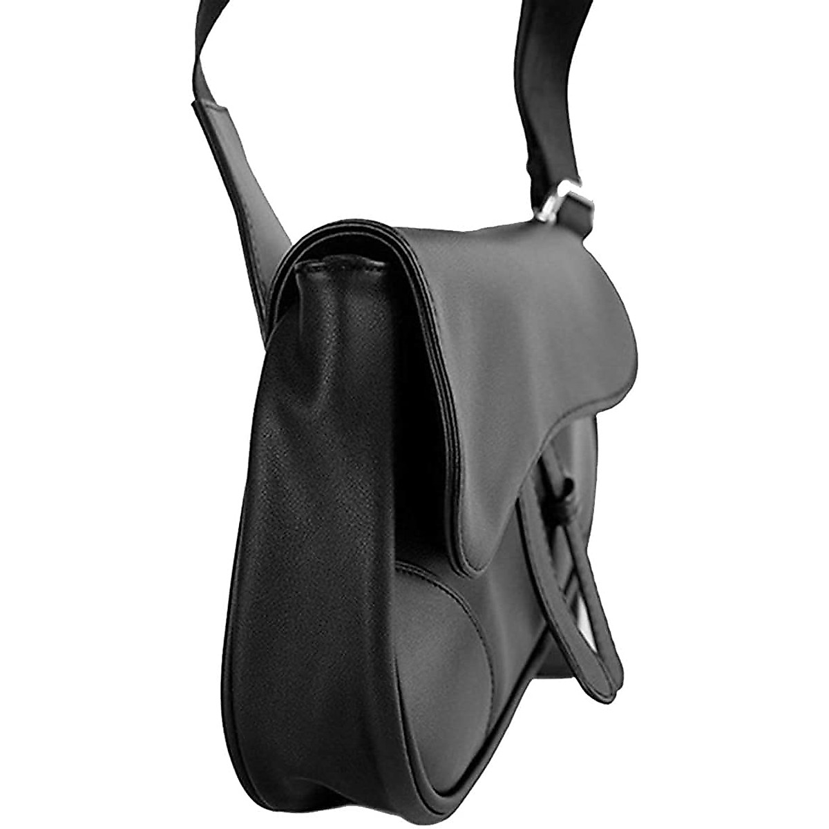 Sling Bag Fashion Saddle Bag Leather Crossbody Backpack Daypack for Men & Women