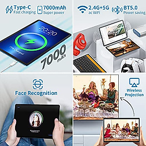 TECLAST Android 12 Tablet 10 inch Tablets, M40Plus 8GB+128GB Tablet, 1TB Expand 8 Core Android Tablet, 2.4G/5G WiFi, 1920*1200 IPS, 7000mAh Fast Charge, Bluetooth 5.0, GPS, Dual Camera, Parent control