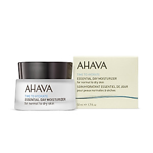 AHAVA Essential Day Moisturizer, Normal to Dry Skin - Essential Daily Hydrating Facial & Neck Cream, Anti-Aging & Smoothing Effect, Enriched with Osmoter, Aloe Vera, Allantoin & Vitamin E, 1.7 Fl.Oz