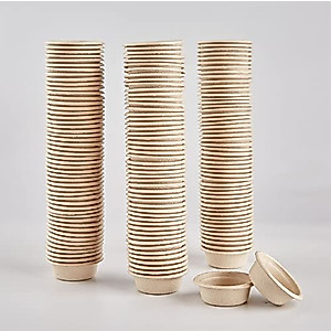QIHYCUF Paper Feeding Cups Samll 0.5 oz Gecko Food and Water Feeding Dish Ledge Accessories Bowls for Crested Gecko Lizards Reptiles Pets (100cups)