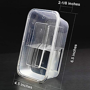 Tosnail 50 Pack 25 oz. Plastic Food Storage Containers with Lids Meal Prep Containers - Clear