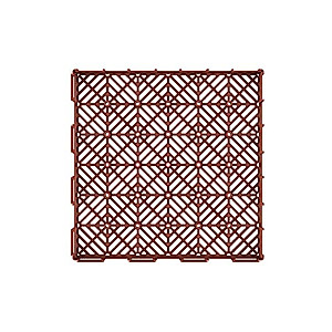 Pure Garden 50-147 Multipurpose Indoor/Outdoor Flooring Interlocking Tiles for Patio, Deck, Garage-6 Pc, Set of 6, Terracotta (Pack of 2)