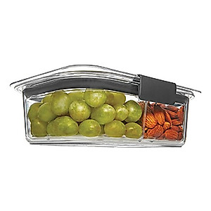 Rubbermaid Brilliance Food Storage Container, Medium, 3.2 Cup, Clear 1997830