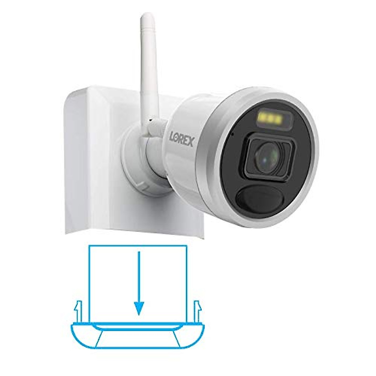 Lorex Indoor/Outdoor Wireless Security Camera System, 1080p HD Wire Free Cameras with Motion Detection Surveillance, Active Deterrence, 64GB MicroSD, 6 Channel NVR, 2 Battery Operated Cameras