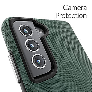 Crave Dual Guard for Samsung Galaxy S21 FE Case, Shockproof Protection Dual Layer Case for Samsung Galaxy S21 FE, S21 FE 5G - Forest Green