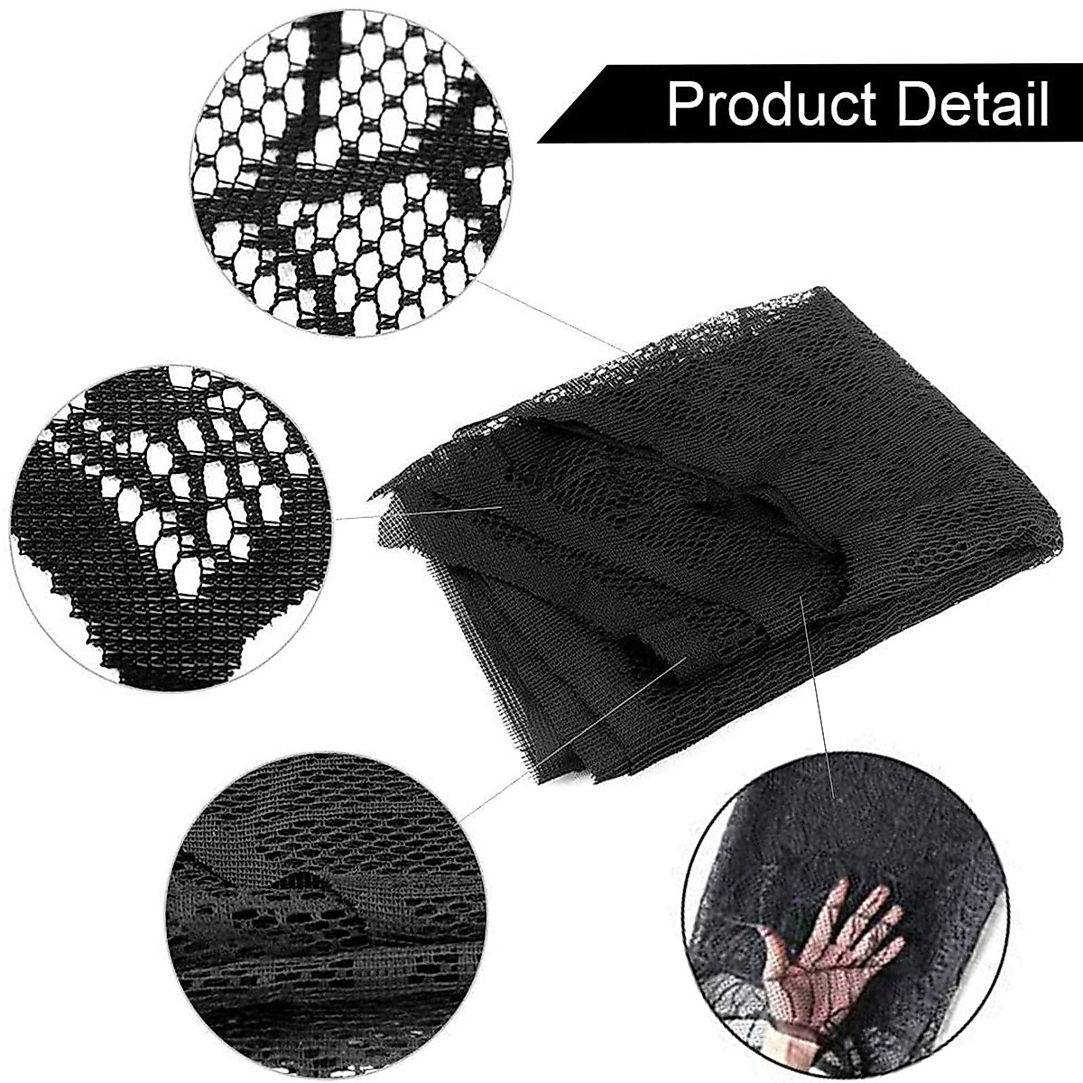 CACCO Halloween Fireplace Mantle Decorations,Black Lace Spiderweb Fireplace Mantle Scarf Cover Garland Festive Party Supplies 45 X 248cm 18 x 98 inch (Black)