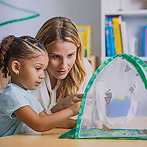 Insect Lore Butterfly Farm™ | Butterfly Kit with Live Cup of Caterpillars | 5 Caterpillars, Reusable Habitat, STEM Butterfly Journal & More