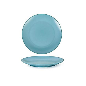 MBBITL 3-Pack Melamine Dinner Plates Dishes Set 7-inch Salad Plates Picnic Plates - Blue