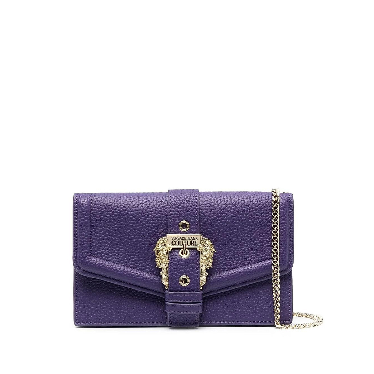 Versace Couture Purple Sketch Grainy Wallet, berry, M