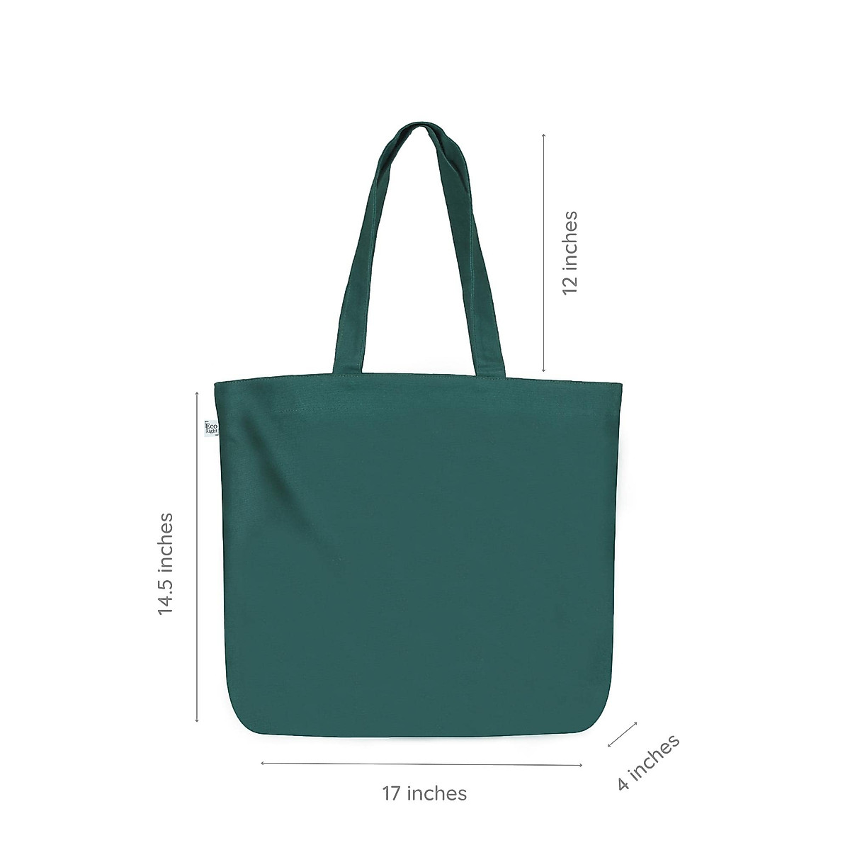 Eco Right Canvas Tote Bag for Women with Zipper, Large Tote Bags for Women for Shopping, Work & Beach