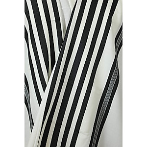 TALITANIA Traditional pure wool Tallit prayer shawl tallis gadol (Size 80 (XL) 88 X 68 inches, Black Stripes)