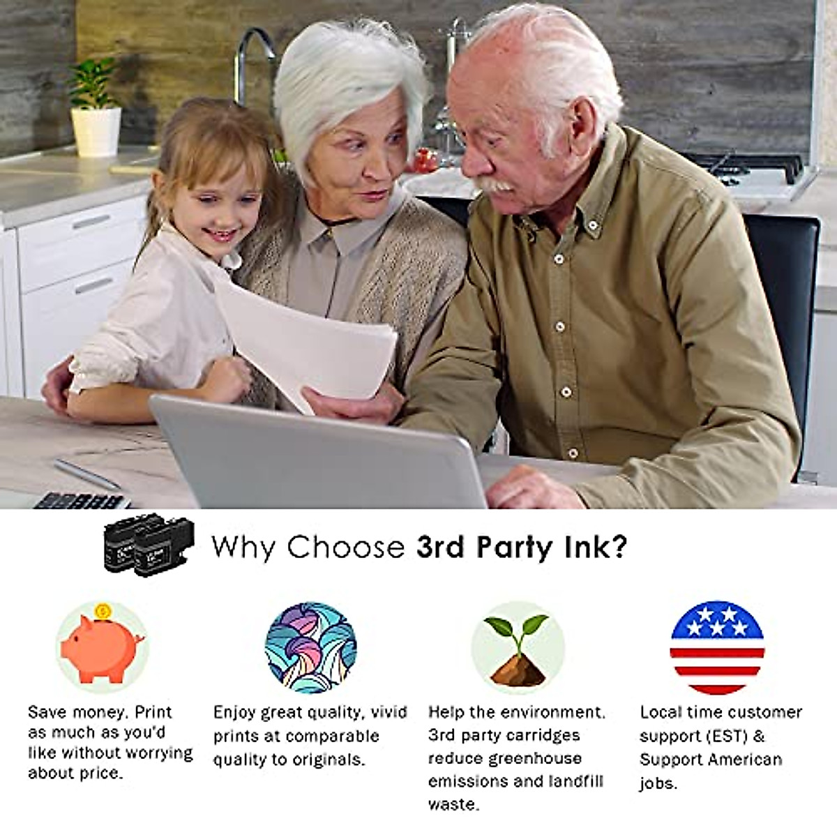 Limeink Compatible Ink Cartridges Replacement for Brother LC3033 XXL (2 Black) High Yield for Brother MFC-J995DW XL MFC-J805DW MFC-J815DW Printer BK MFC LC