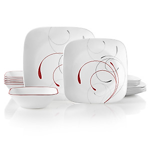 Corelle Vitrelle 18-Piece Dinnerware Set + 6-Piece Salad Plate Set