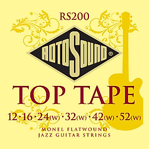 Rotosound RS200 Top Tape Monel Flatwound Electric Guitar String (12 16 24 32 42 52)