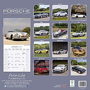 Porsche Calendar- Calendars 2020 - 2021 Wall Calendars - Car Calendar - Automobile Calendar - Porsche 16 Month Wall Calendar by Avonside