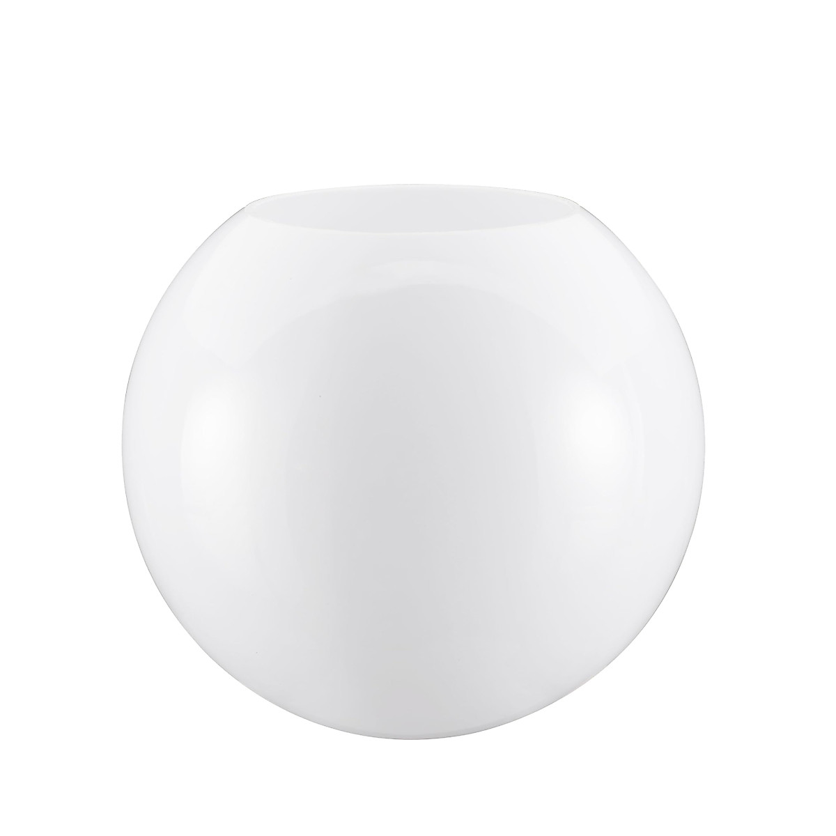 Aspen Creative 28002-31, 7-3/4" White Acrylic Replacement Lamp Post Globe with 3-3/4" Neckless Opening