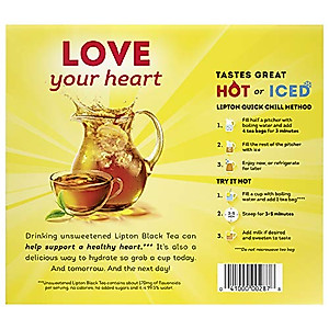 Lipton Black Tea Bag, 100 Count (Pack of 6)