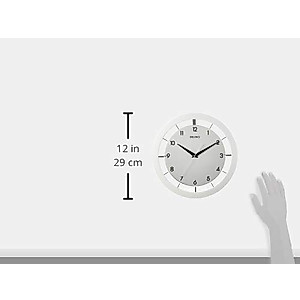 SEIKO 11 Inch St John Brushed Metal Wall Clock