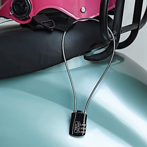 NBYT Wire Combination Lock Padlock, Wire Diameter 3/24", 16" Circumference, Suitable for Travel Luggage, Backpack, Cycling Helmet, Small Cabinet, Gym Cabinet, Suitcase