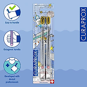 Curaprox CS 5460 Ultra-Soft Toothbrush, Hento Toto Special Edition, Pack of 2