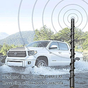 VOFONO 7 Inch Antenna Compatible with 2000-2021 Toyota Tundra Tacoma, Spiral Flexible Rubber Antenna Replacement