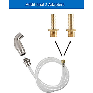 Kitchen Sink Side Sprayer with Quick Side Connector Compatible with Moen Faucet Sprayer Replacement, Kitchen Sink Faucet Sprayer Attachment with Water Hose/Holder, Brushed Nickel Finish