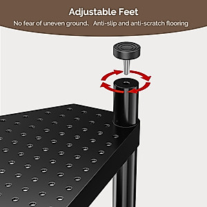 Orimade Corner Shower Bench Inside Shower Stool for Shaving Legs with Storage Shelf, Waterproof Shower Foot Rest Chair, Rustproof Metal ＆ Plastic Shower Seat Organizer for Bathroom(Bronze)