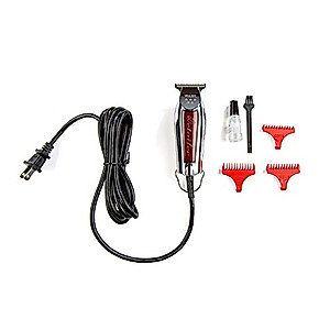 Wahl Professional 5-Star Detailer with Adjustable T Blade for Extremely Close Trimming and Clean and Crisp Lines for Professional Barbers and Stylists - Model 808, Silver, 1 Count (Pack of 1)