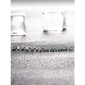 JOVITEC Stainless Steel Nose Stud Set Steel Nose Ring Rose Ball Labret Body Piercing Jewelry for Party Wear or Clothes Matching, 20 G (16 Pieces, Bone Stud)