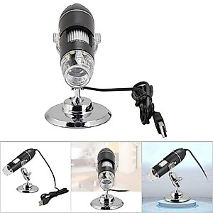 WSJIE 1600X Digital Microscope LED Magnifier Camera USB Electronic Microscope with Lift Stand for Mobile Phone PC (Color : A, Size : See Figure)