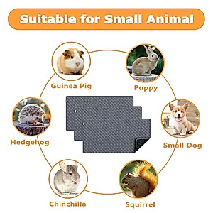 Cimiycob Guinea Pig Cage Liners, 3 Pack 47x 24 Washable Guinea Pig Pee Pads, Waterproof Reusable & Anti Slip, Super Absorbent Guinea Pig Bedding for Small Animal, Rabbit, Bunny, Chinchilla